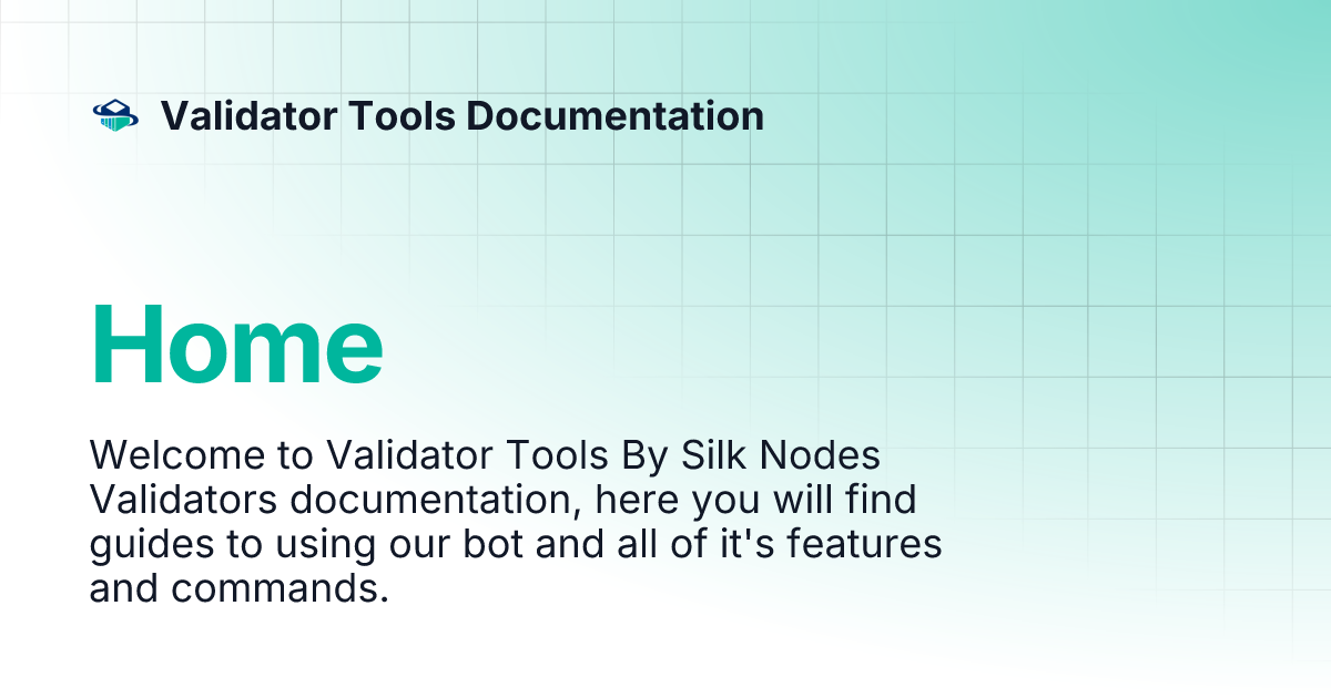 Home | Validator Tools Documentation